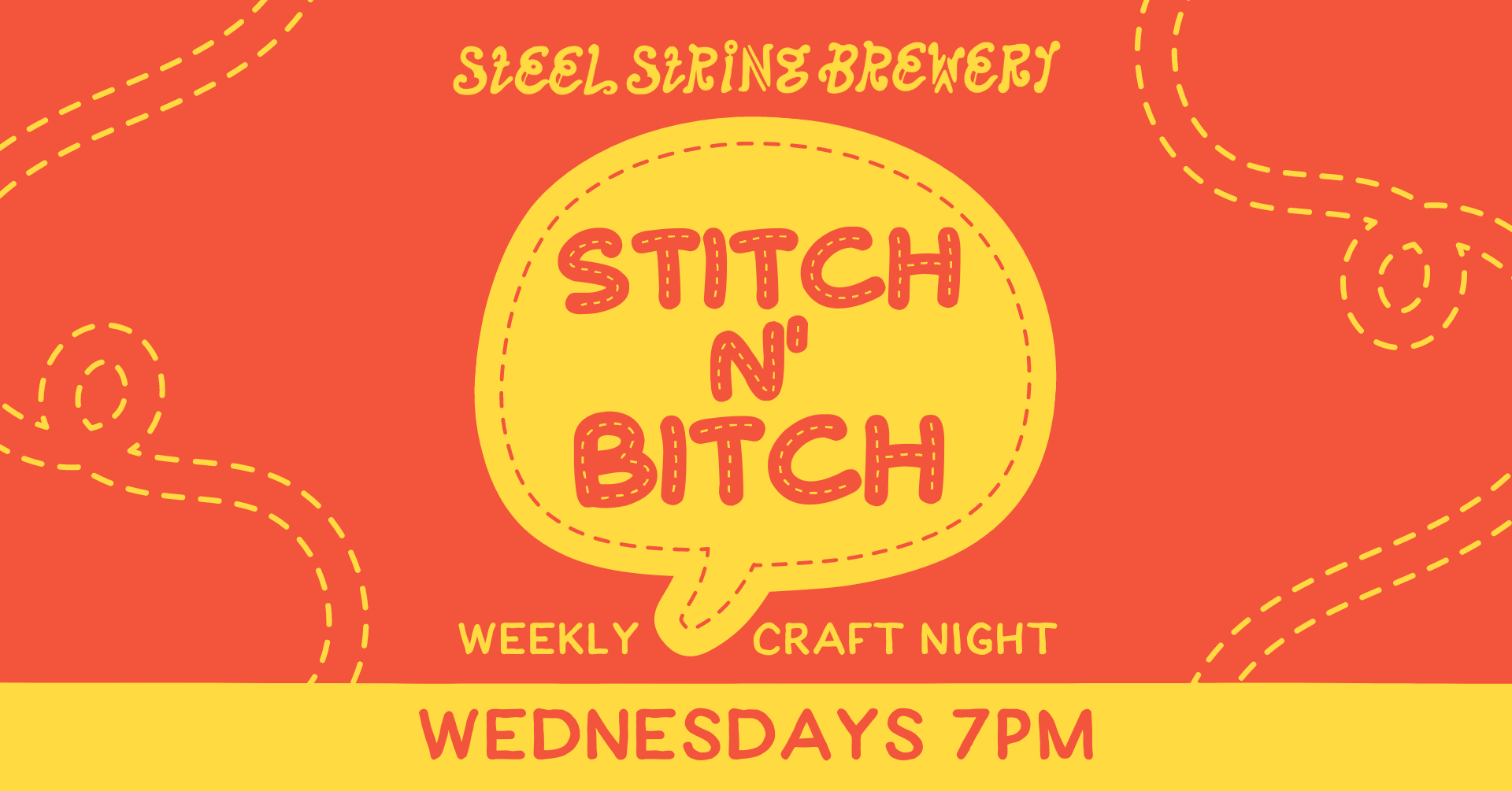 Stitch N’ Bitch Craft Night | Steel String Brewery