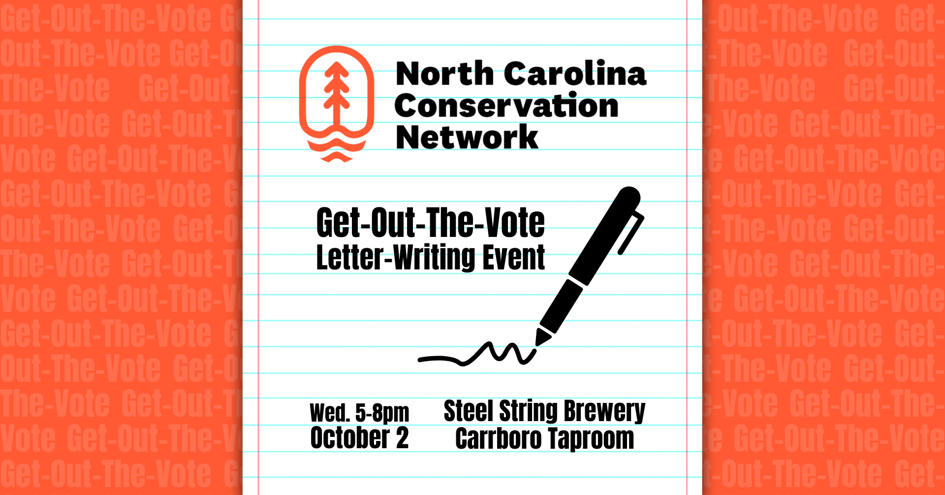 Get-Out-The-Vote Letter-Writing Event | Steel String Brewery